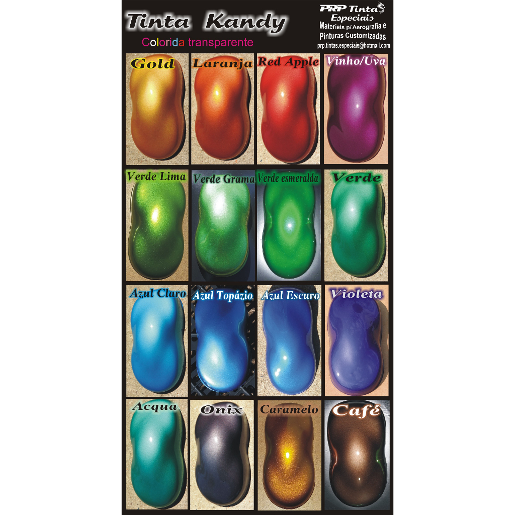 Tinta Kandy Candy para aerografia e pinturas personalizadas - pronto ...
