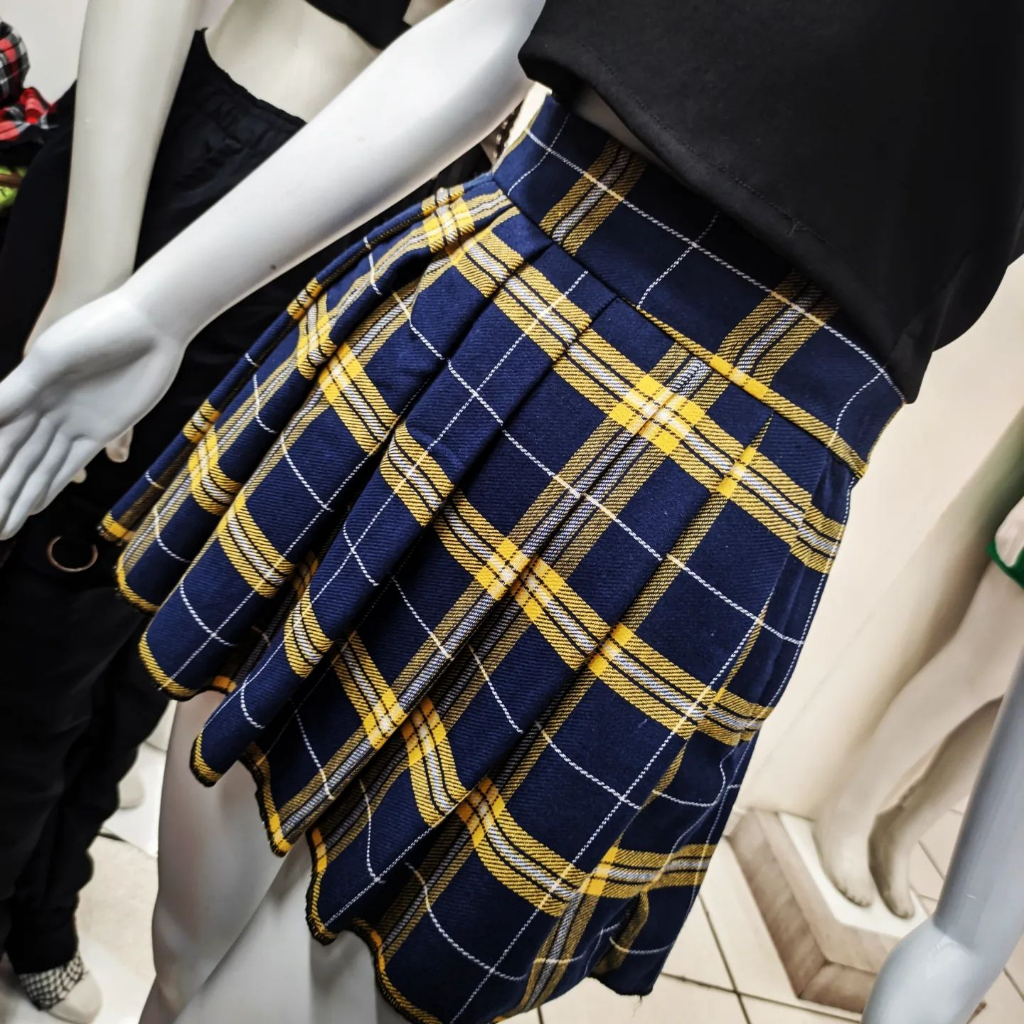 Saia Colegial Plissada Saia Xadrez Pregada Colegial egirl Cosplay Kpop | Shopee Brasil