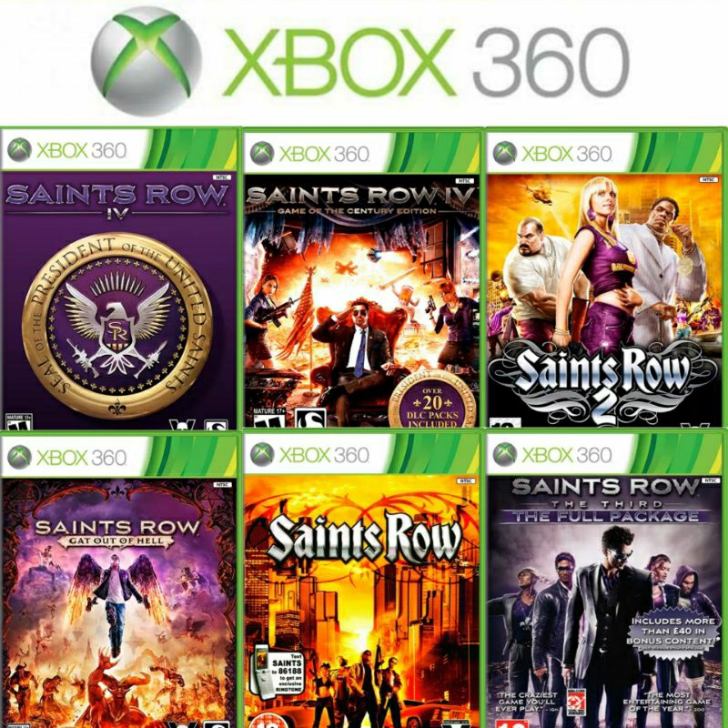 Saints Row Jogos XBOX 360 desbloqueado com capinha e encarte | Shopee ...