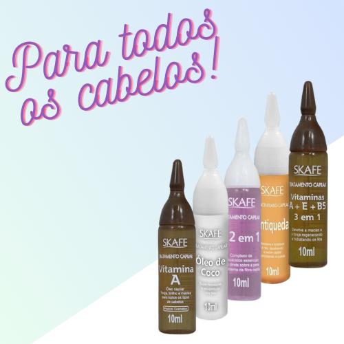 Ampola Skafe 10 ml Cabelos renovados em minutos com a poderosa | Shopee ...