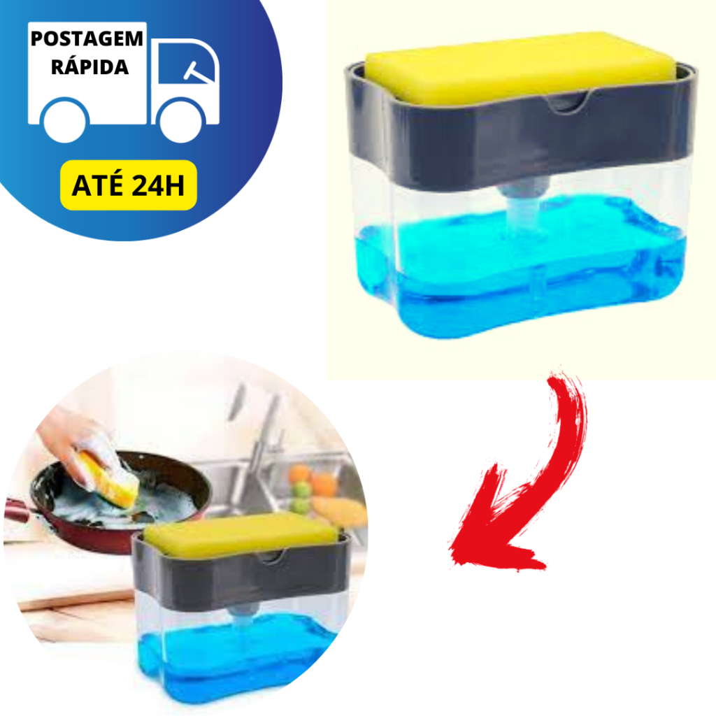 Porta Detergente Dispenser Detergente Para Pia De Cozinha Casa Com ...