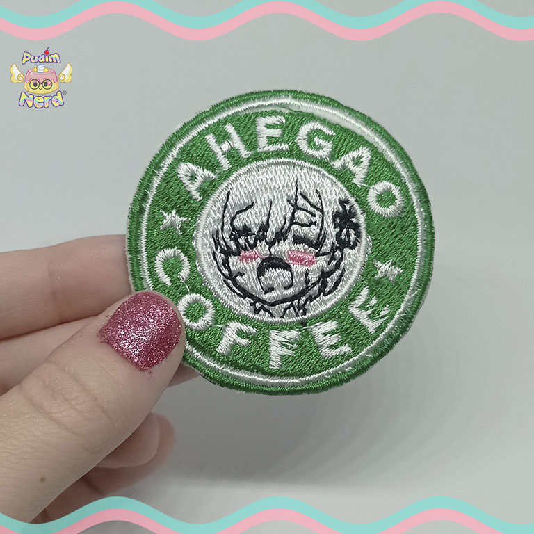 Patch aplique Ren Ahegao Coffee com termocolante | Shopee Brasil