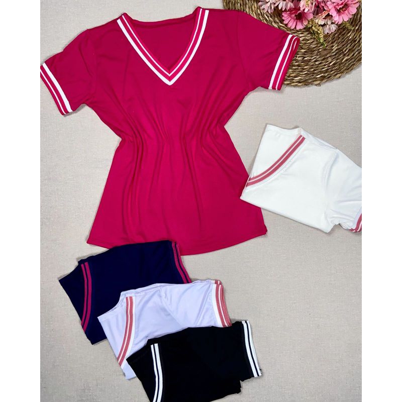 Kit 2 Blusas Femino com Manga Plus Size GG Curve Blusa Dia a Dia 46 ao ...