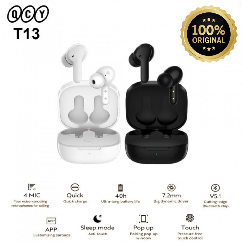 Fone De Ouvido QCY T13/ T13 ANC TWS Bluetooth (Original/ lacrado) | Shopee Brasil