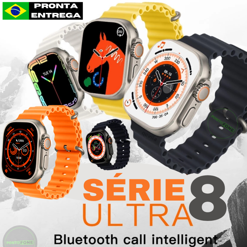Smartwatch Série 8 Ultra Relógio Inteligente KD99 T800 C800 Ultra ...
