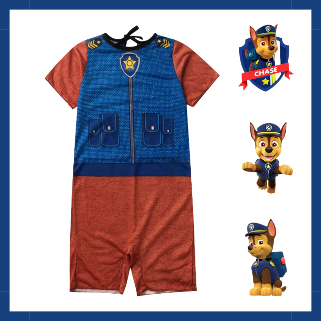 Fantasia Roupa Infantil Chase Policial Patrulha Canina Azul Infantil ...
