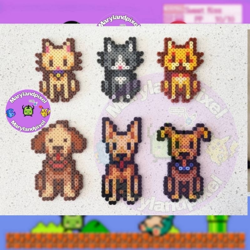 Pets stardew valley/imã/chaveiro/pixelart/hama beads | Shopee Brasil