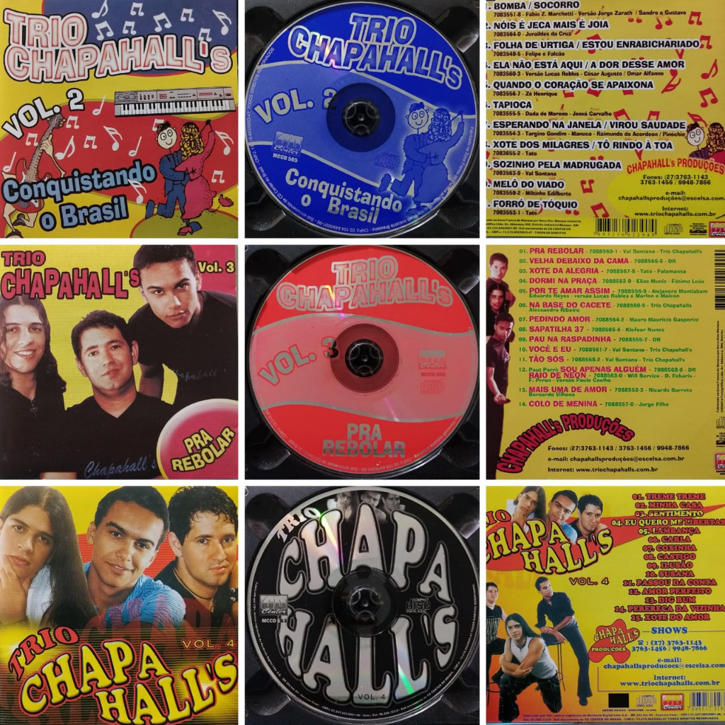 CD TRIO CHAPAHALL'S OPÇÕES e DETALHES NA DESCRIÇÃO | Shopee Brasil