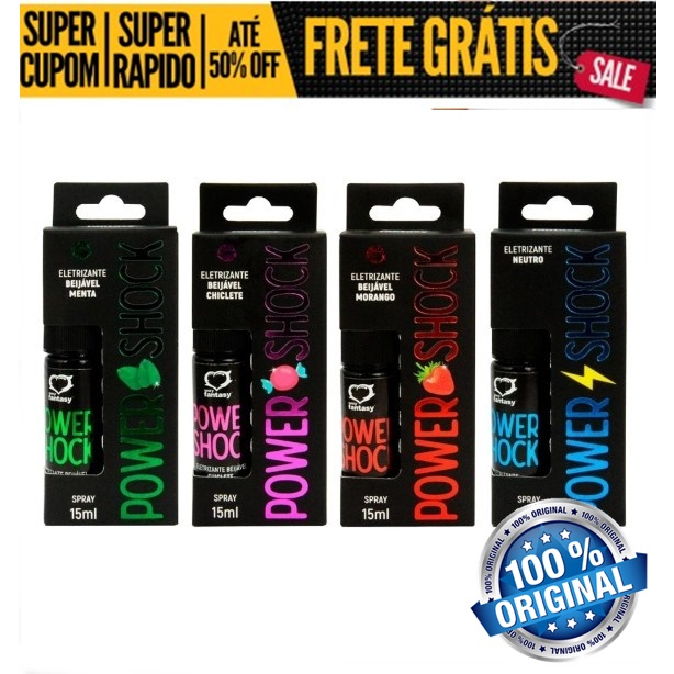 Power Shock Spray Excitante e Eletrizante 15ml Sexy Fantasy Sabores ...