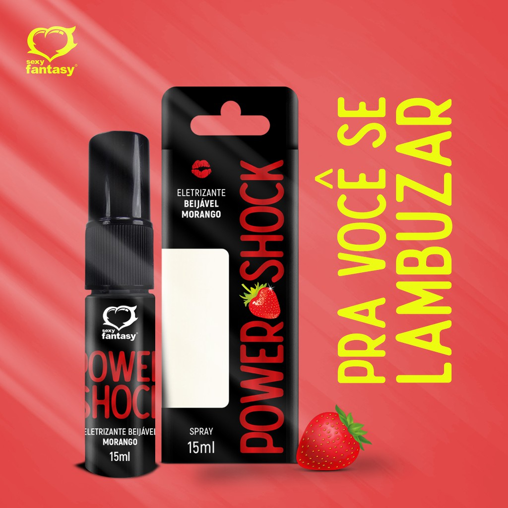 LIQUIDAÇÃO IMPERDIVEL Gel Eletrizante MORANGO Power Shock 220 V de ...