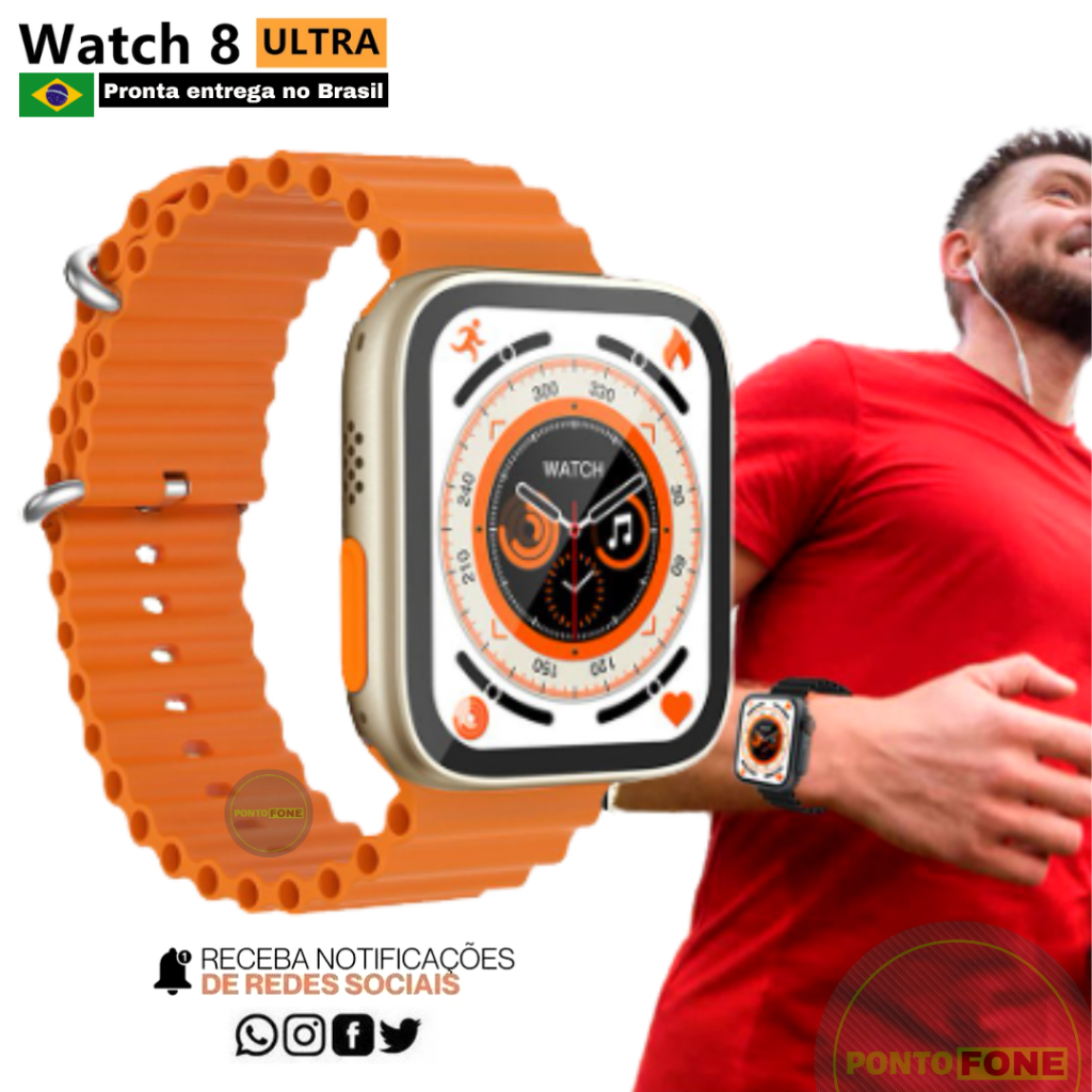Smartwatch Série 8 Ultra Relógio Inteligente Ultra Bluetooth Monitor ...