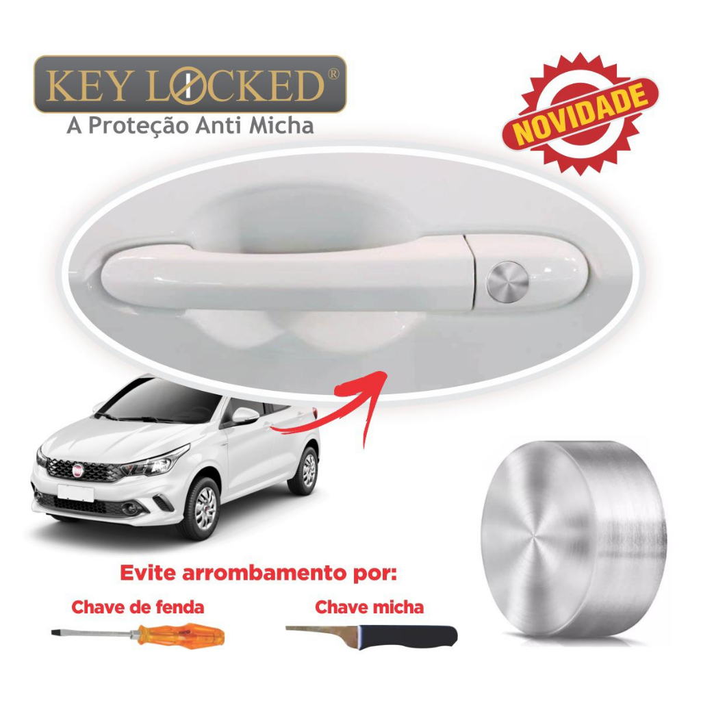 Anti Micha Fiat Argo e Cronos KEY LOCKED ORIGINAL | Shopee Brasil