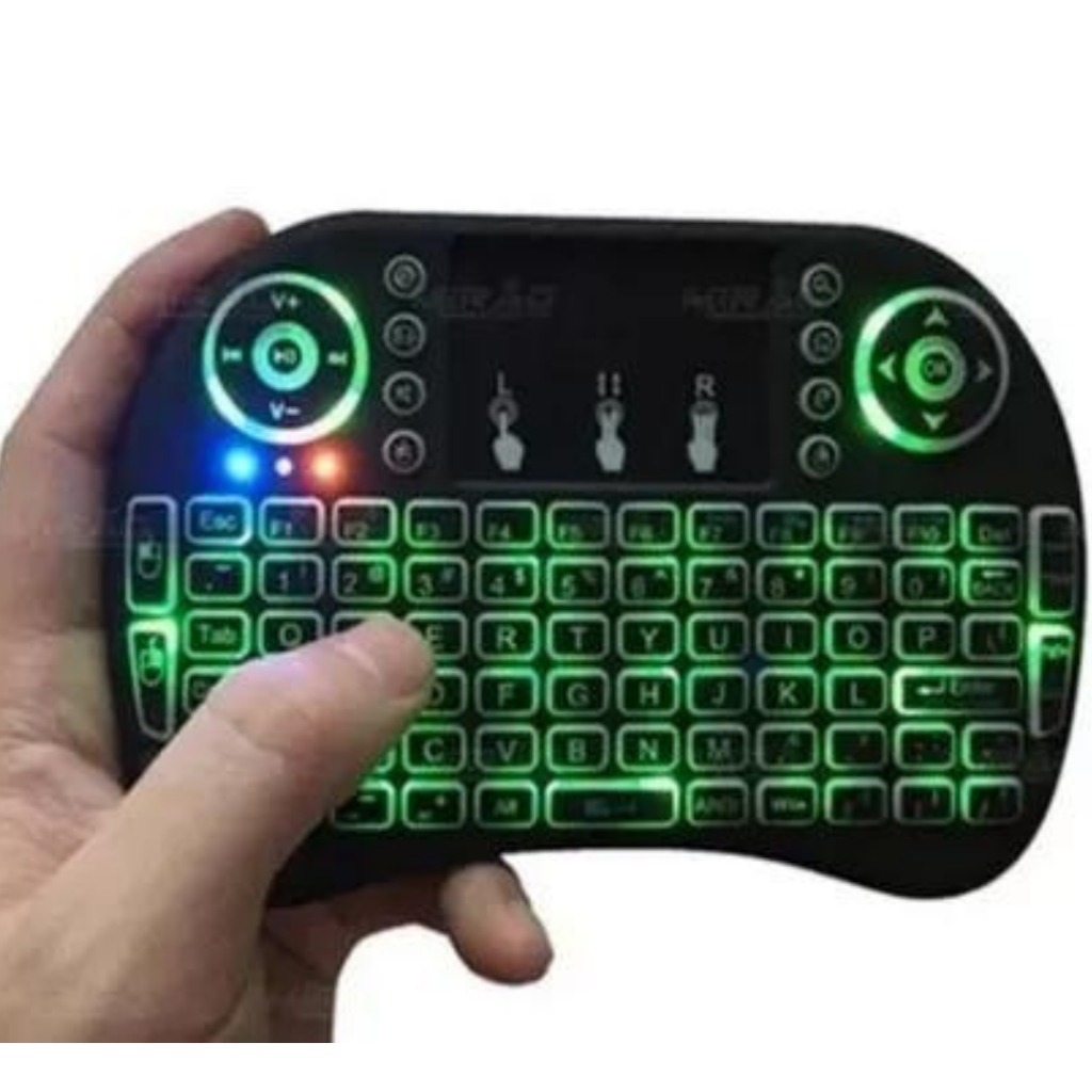 Mini Teclado Sem Fio Wireless Iluminado Luz Led Mini Teclado Wireless ...