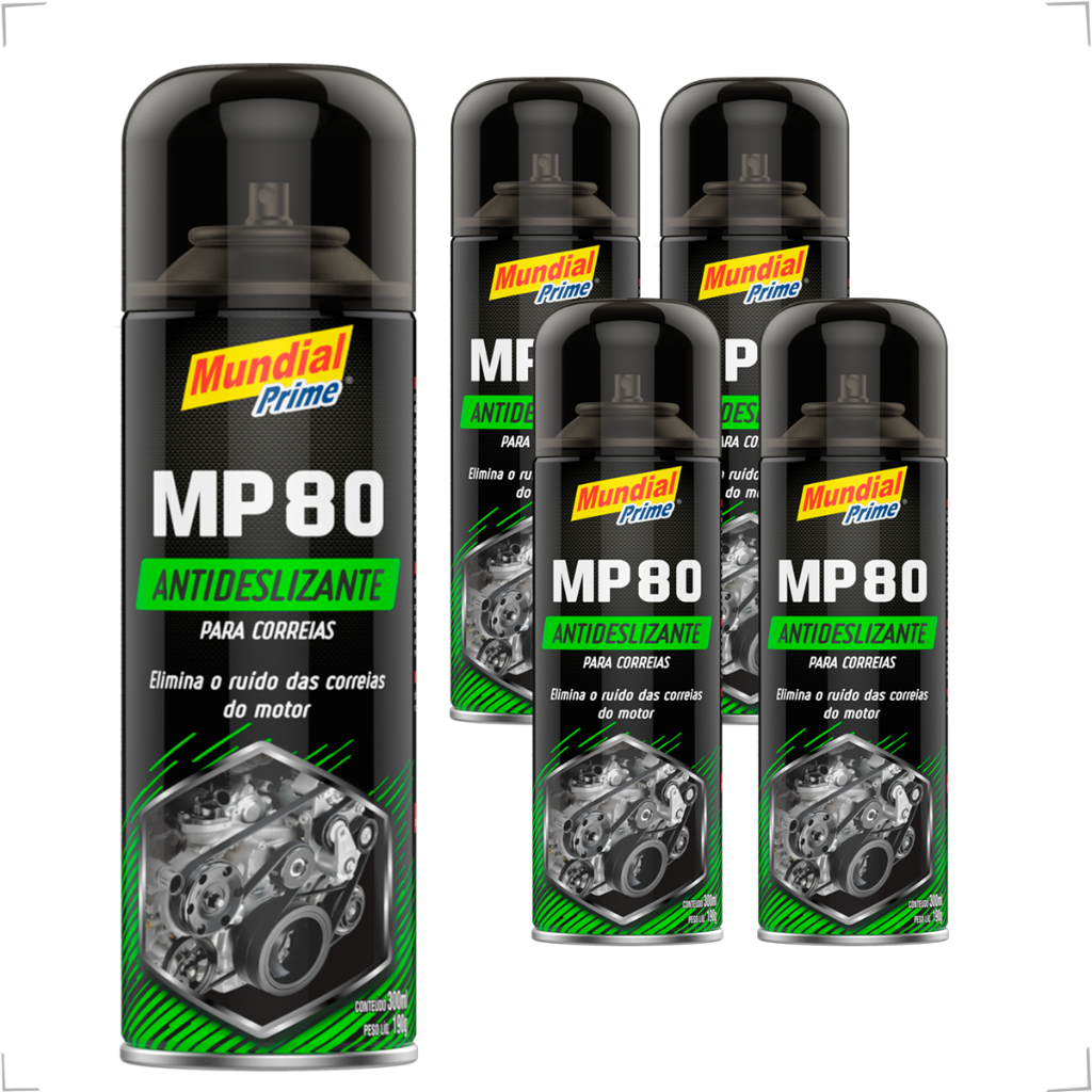 Protetor Correias Spray Mp 80 Anti Deslizante Antiderrapante kit com 5 ...