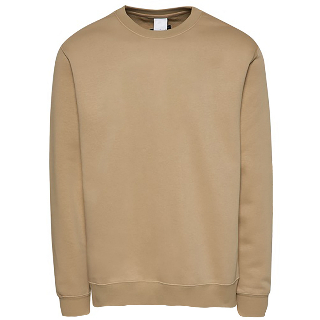 Moletom Liso Marrom Claro Modelo Gola Redonda sem Capuz Unissex Casaco ...