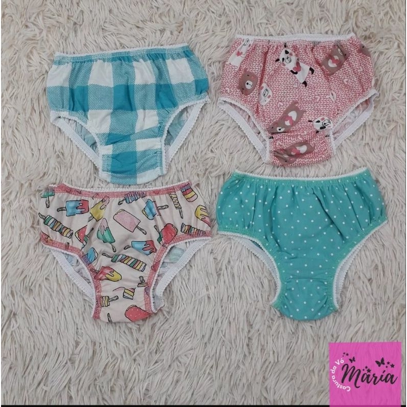 Kit 20 Calcinha Infantil Revenda | Shopee Brasil