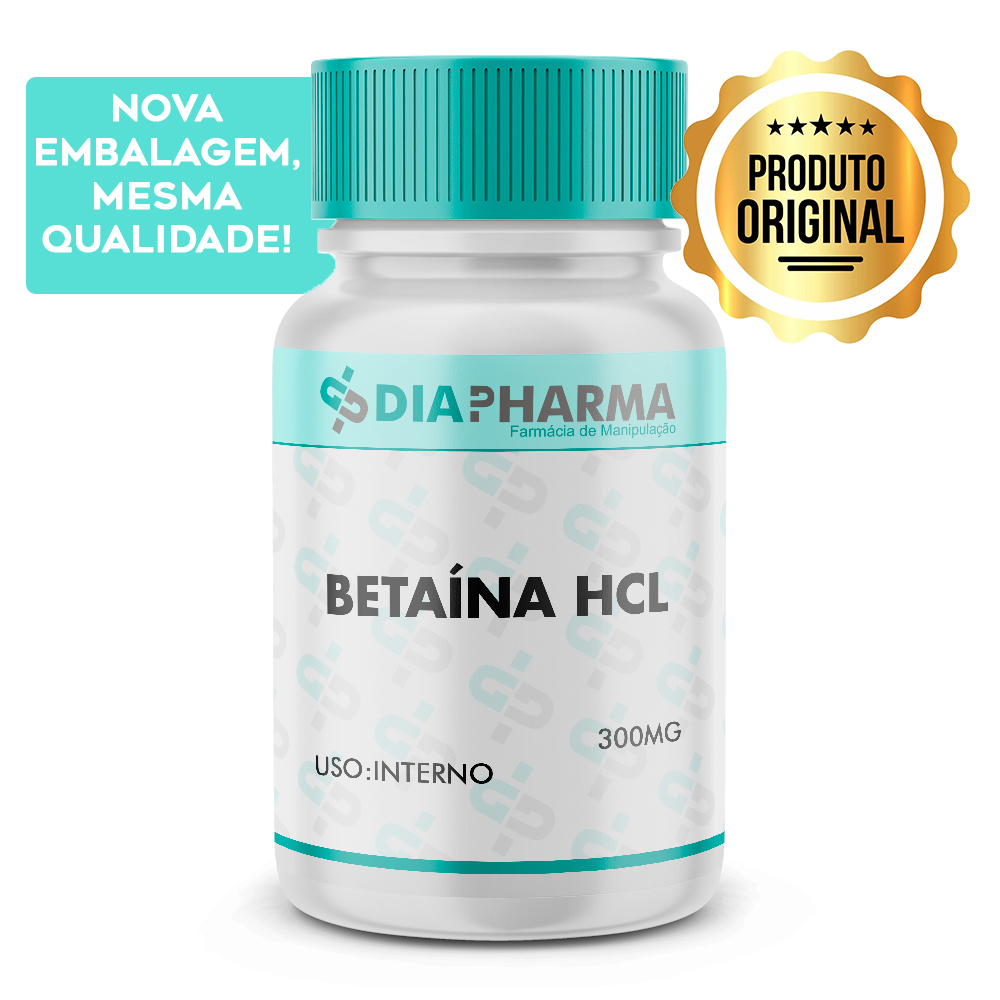 Betaina HCL 300mg - 90 Capsulas | Shopee Brasil