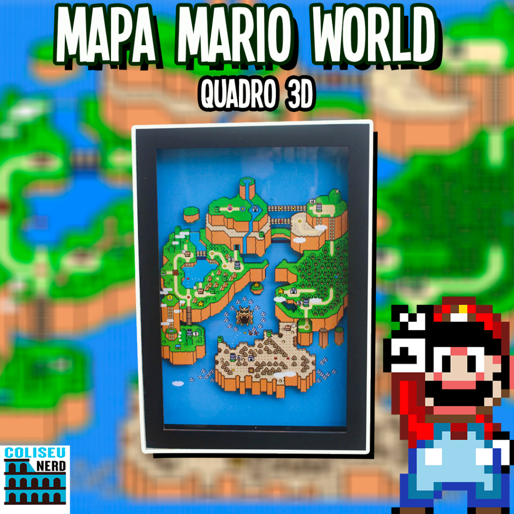 Quadros 3D Mapas Retro games | Shopee Brasil