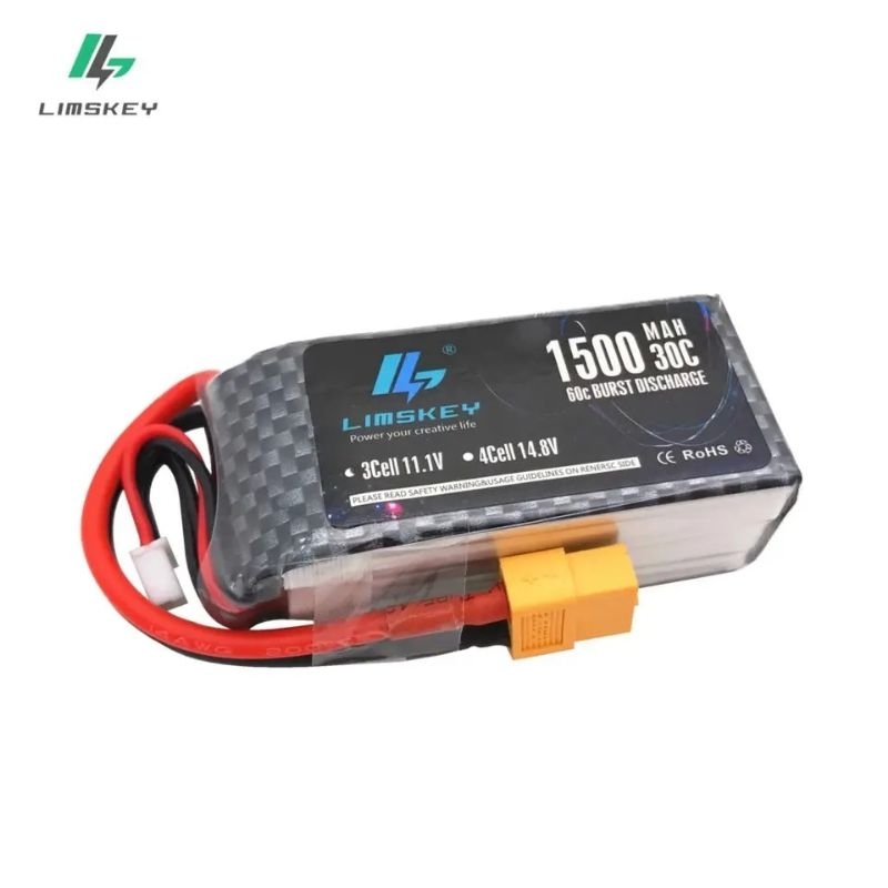 Bateria lipo 3s 11.1v 1500mah 30c plug xt60 | Shopee Brasil