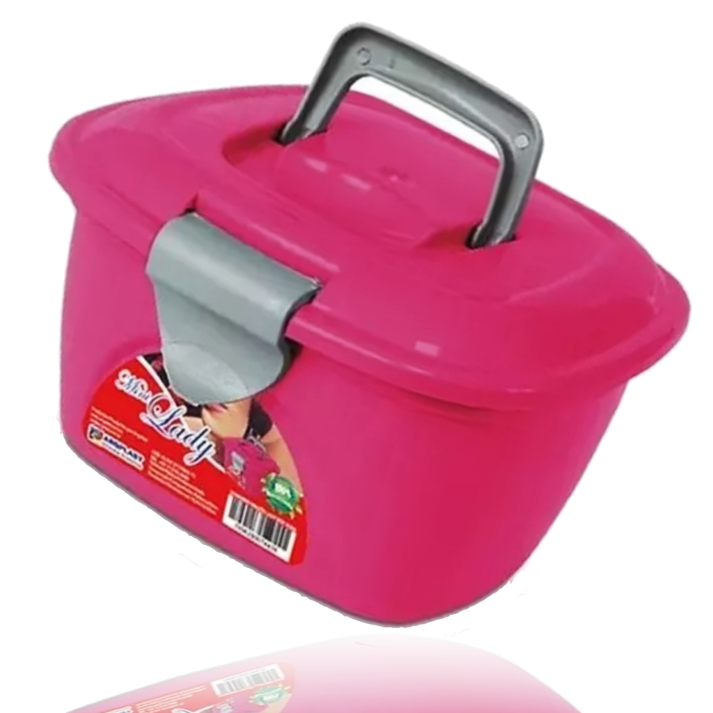 MINI MALETA LADY BOX ROSA REF.25366PI ARQPLAST | Shopee Brasil