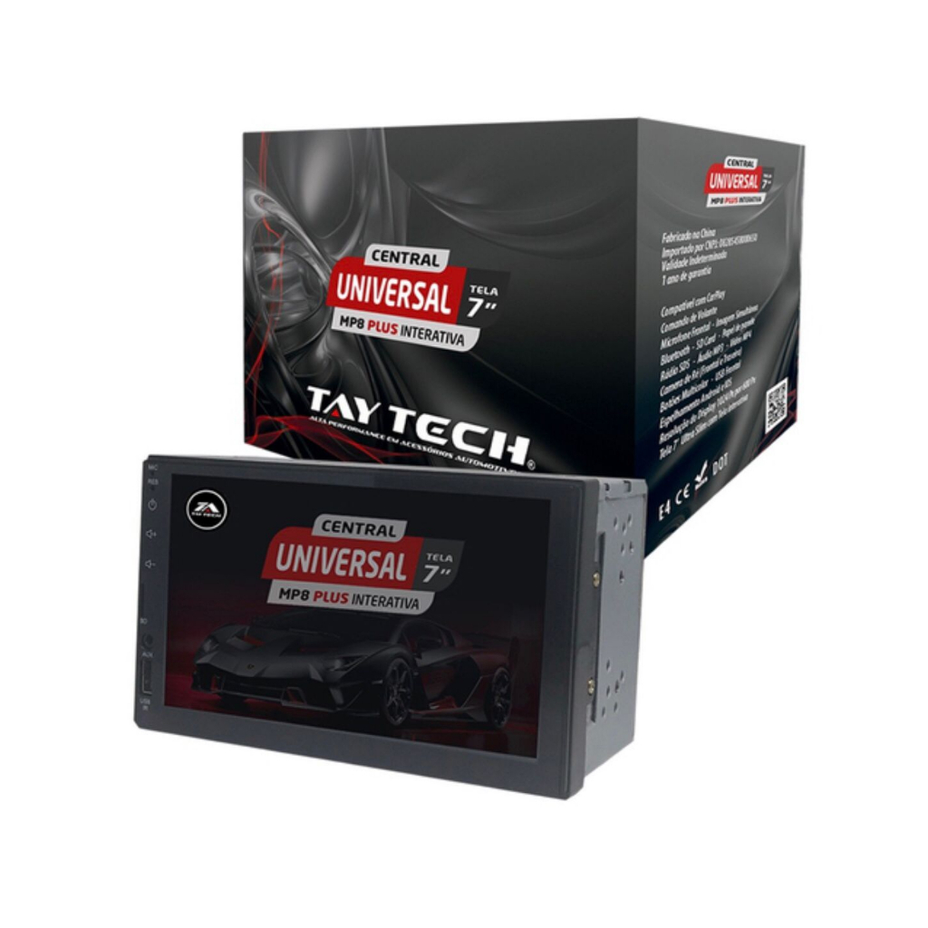 CENTRAL MULTIMÍDIA MP8 PLUS 7 POLEGADAS UNIVERSAL - TAY TECH | Shopee ...