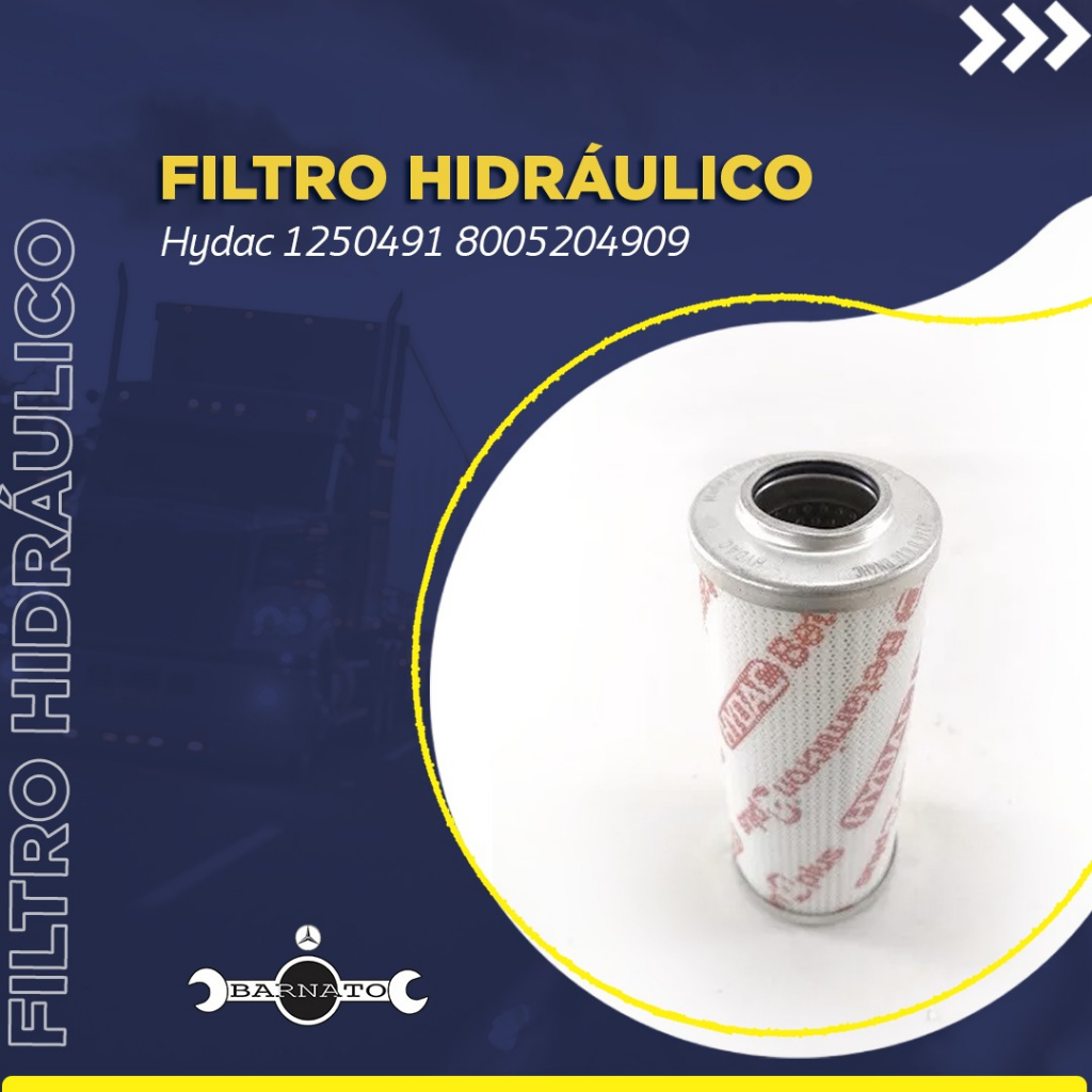 FILTRO HIDRAULICO HYDAC 1250491 8005204909 | Shopee Brasil