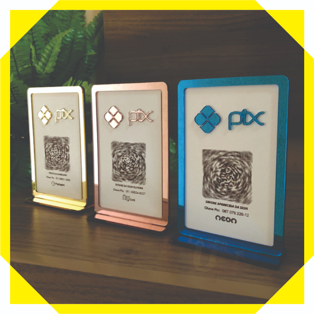 Placa QR Code em MDF branco e Acrílico | Shopee Brasil