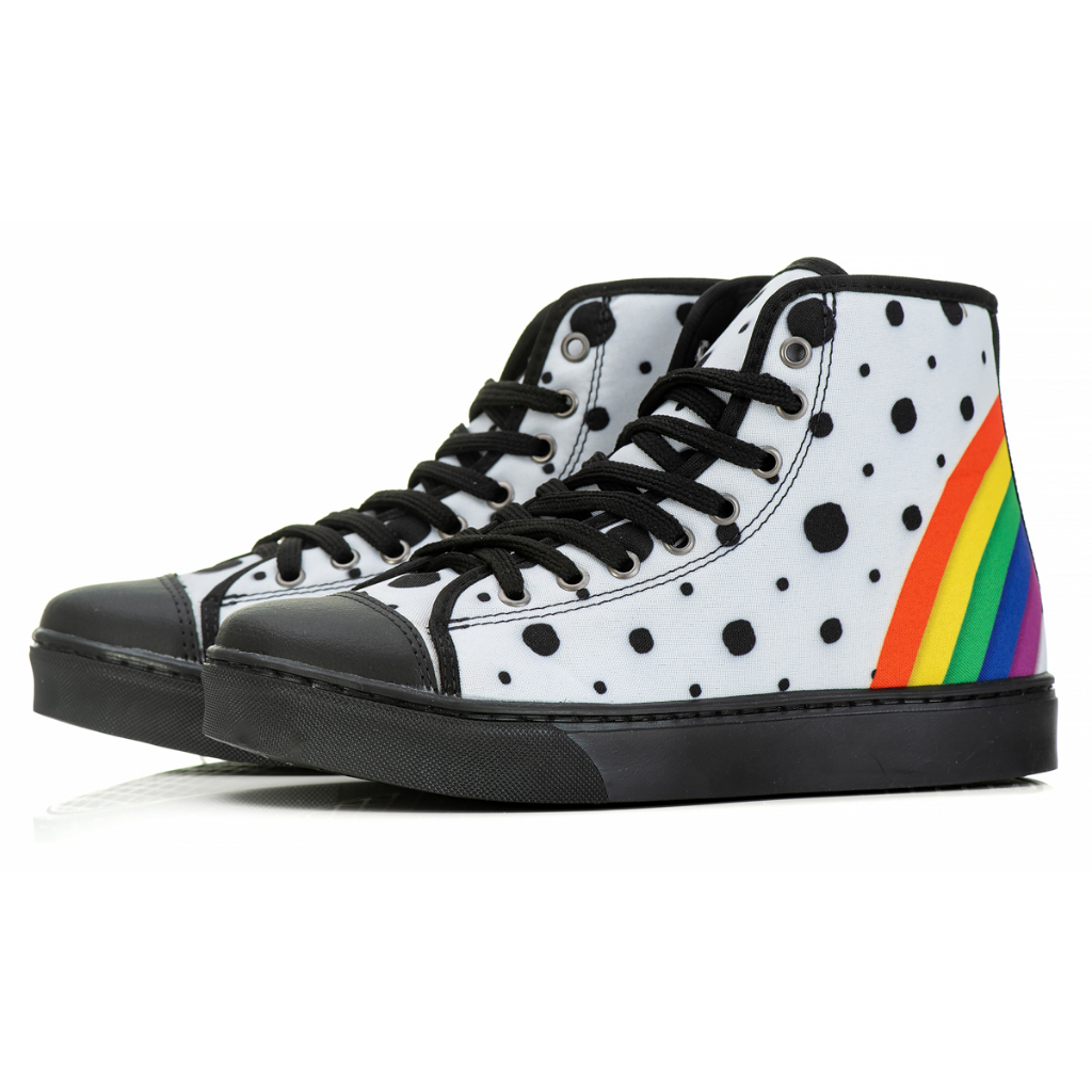 Tenis Cano Alto LGBT Moda Tumblr Arco-íres Pronta Entrega | Shopee Brasil
