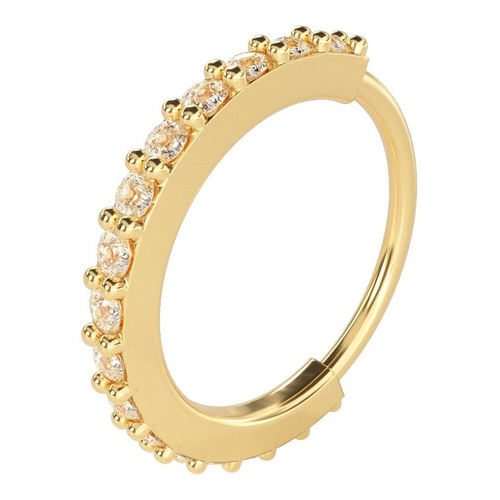 Piercing Argola Cravejada De P/ Nariz Cartilagem Argola 8mm Folheado a ...