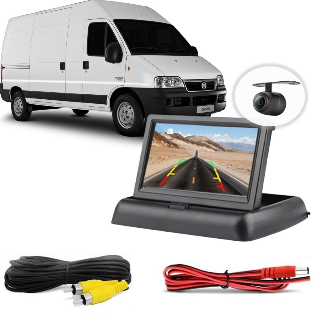 Kit Monitor Tela Lcd TFT Van Escolar + Camera De Re C/ NF - Pronta ...