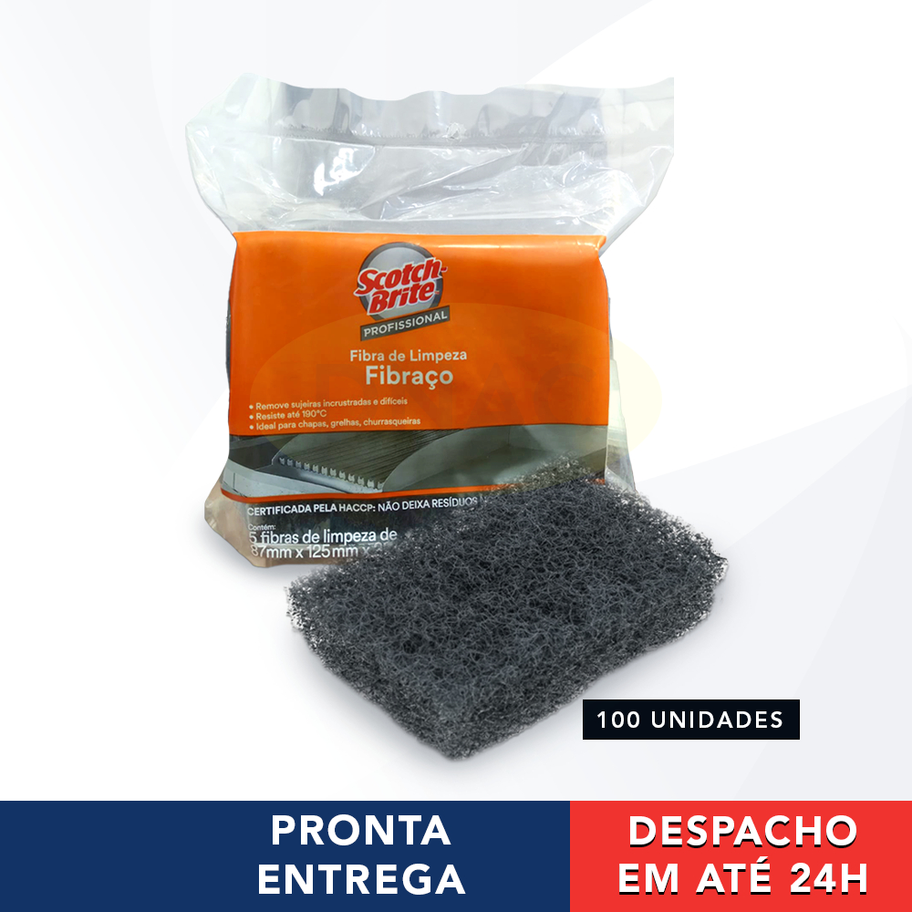 Bucha Fibra Verde De Limpeza Pesada Scotch Brite Para Uso Geral Fibraço ...