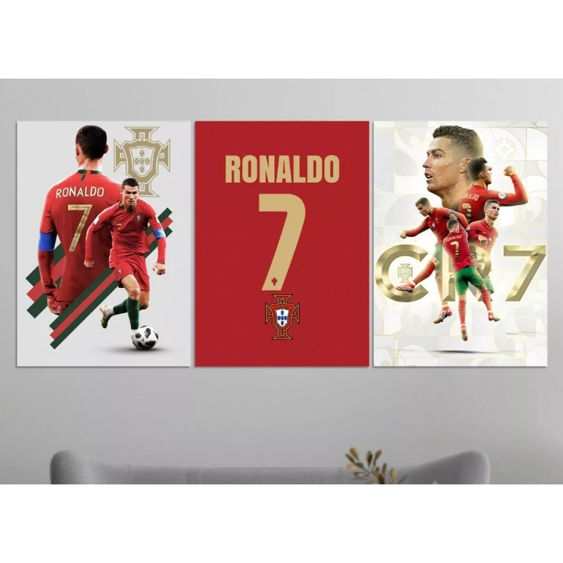 Quadro decorativo Cristiano ronaldo cr7 futebo arte imageml | Shopee Brasil