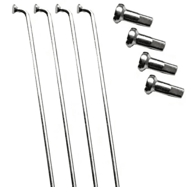 Raio GROSSO Aro 26 2.5mm para Aro de Bicicleta ZINCADO com Nipples - Tamanhos 255 265 275 ...