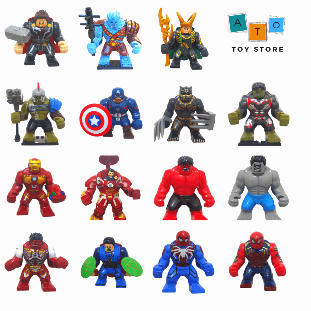 Boneco super Heroi tipo bloco de montar 8cm | Shopee Brasil