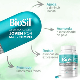 Biosil 520mg 30 Cápsulas Silicio Organico Original Infinity | Shopee Brasil