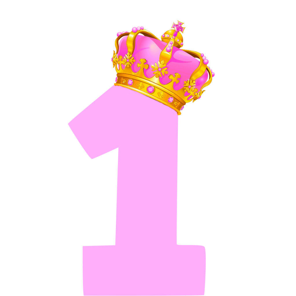 Display numero 1 rosa com coroa 60cm | Shopee Brasil