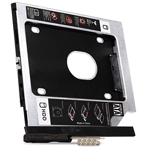 Adaptador Caddy HD SSD Sata 9.5mm Case 2.5 para Gaveta de CD/DVD ...