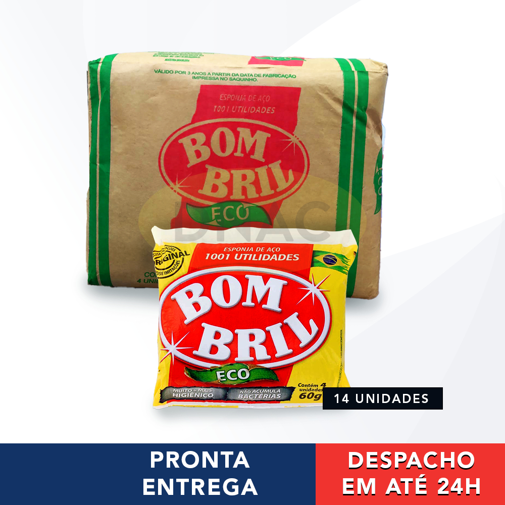 Lã De Aço Bombril Eco Multiuso Inox Palha De Aço Com 56 Unidades ...