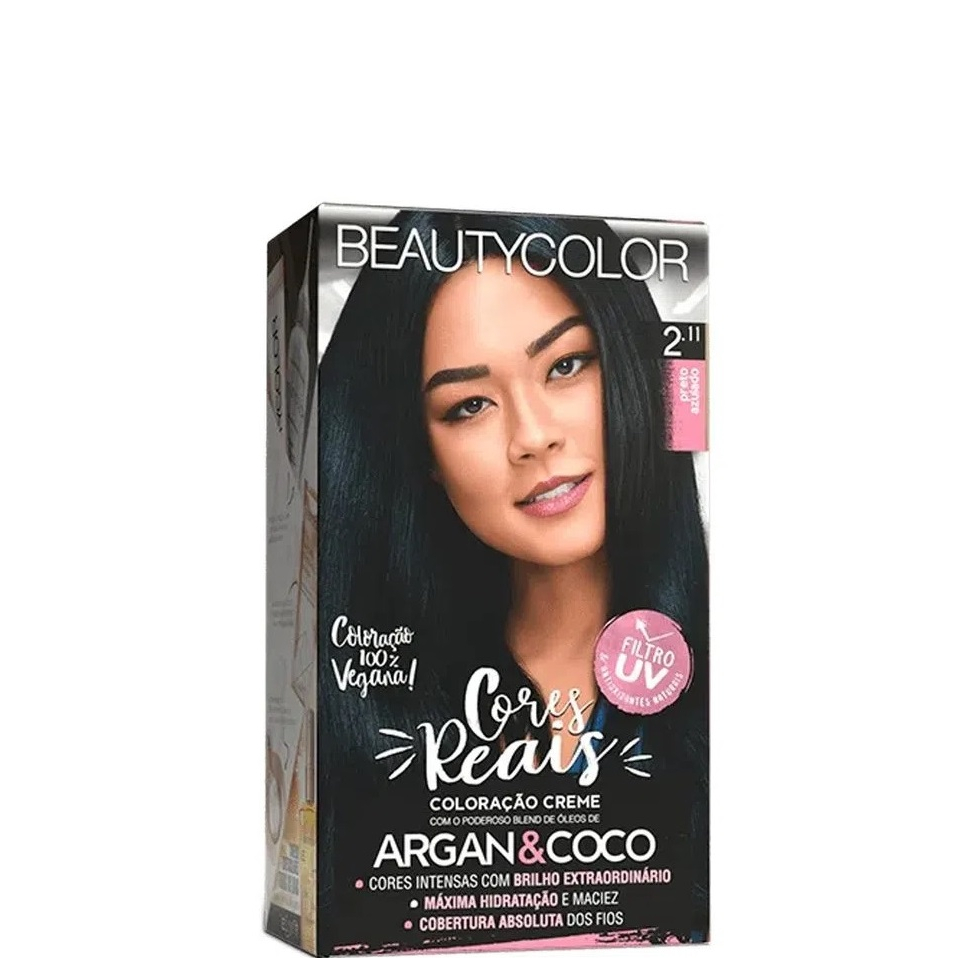 Tinta Beauty Color 2.11 Preto Azulado - Kit Coloração Permanente ...