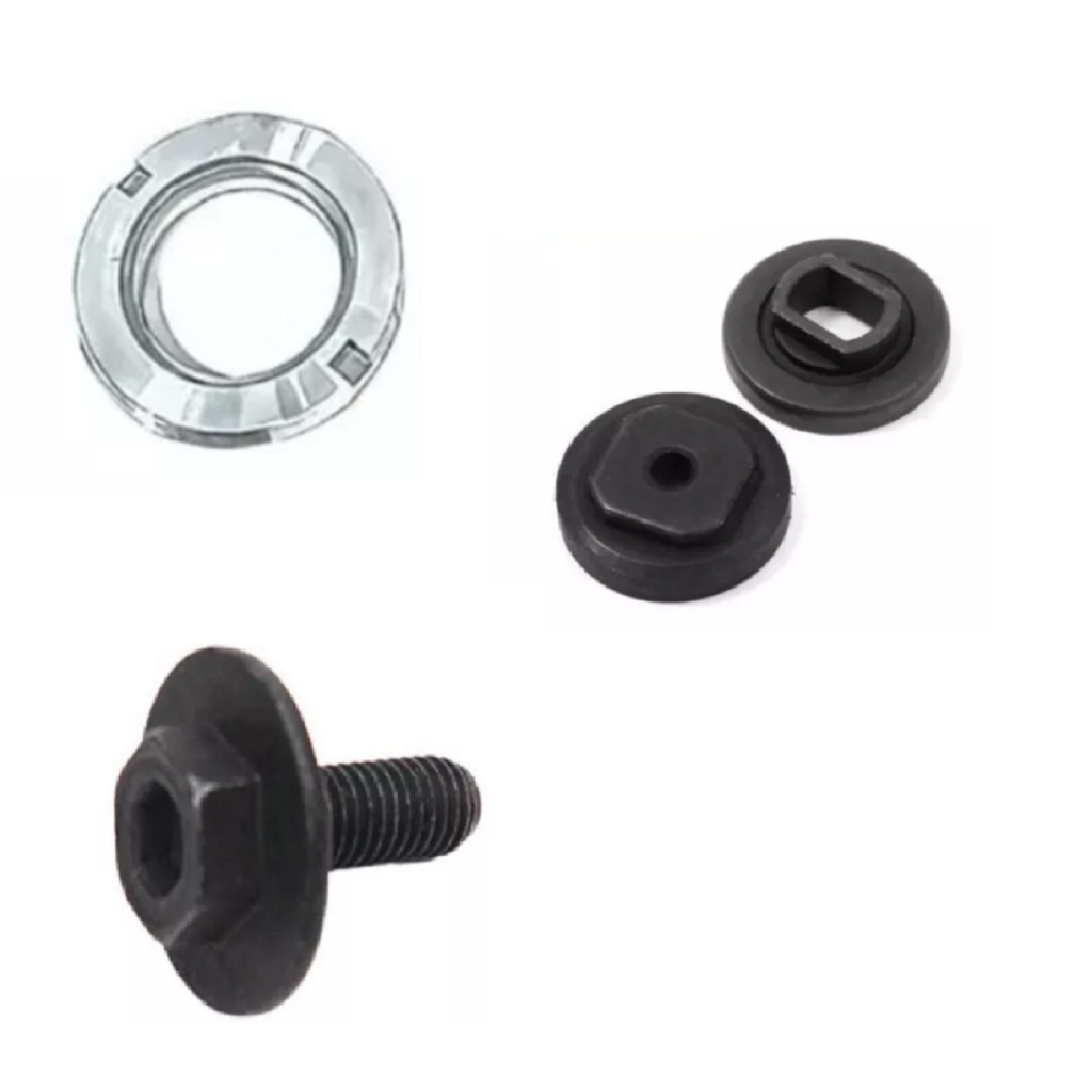 Retentor (anel Roscado) + Jogo De Flanges + Parafuso Para Makita 4100 ...