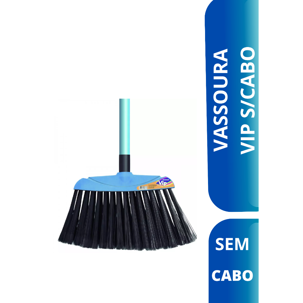 Vassoura Vip Santa Maria Limpa Piso AZUL Sem Cabo UNIDADE | Shopee Brasil