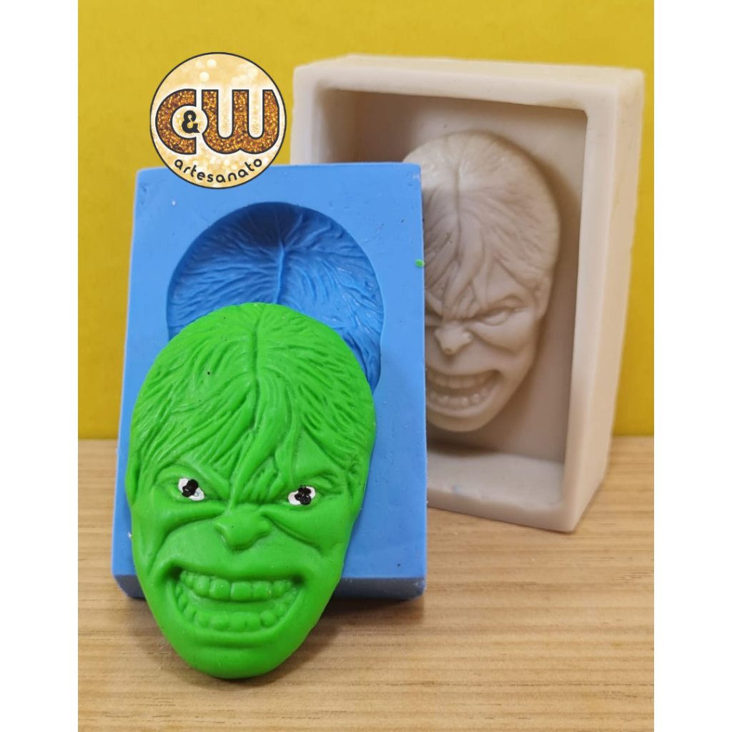Molde Silicone Rosto Hulk Confeitaria e Artesanato - Festa | Shopee Brasil