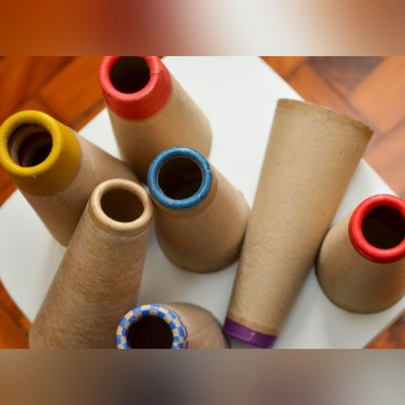 Cone de papelão KIT C/10 - cone de linha para artesanato | Shopee Brasil