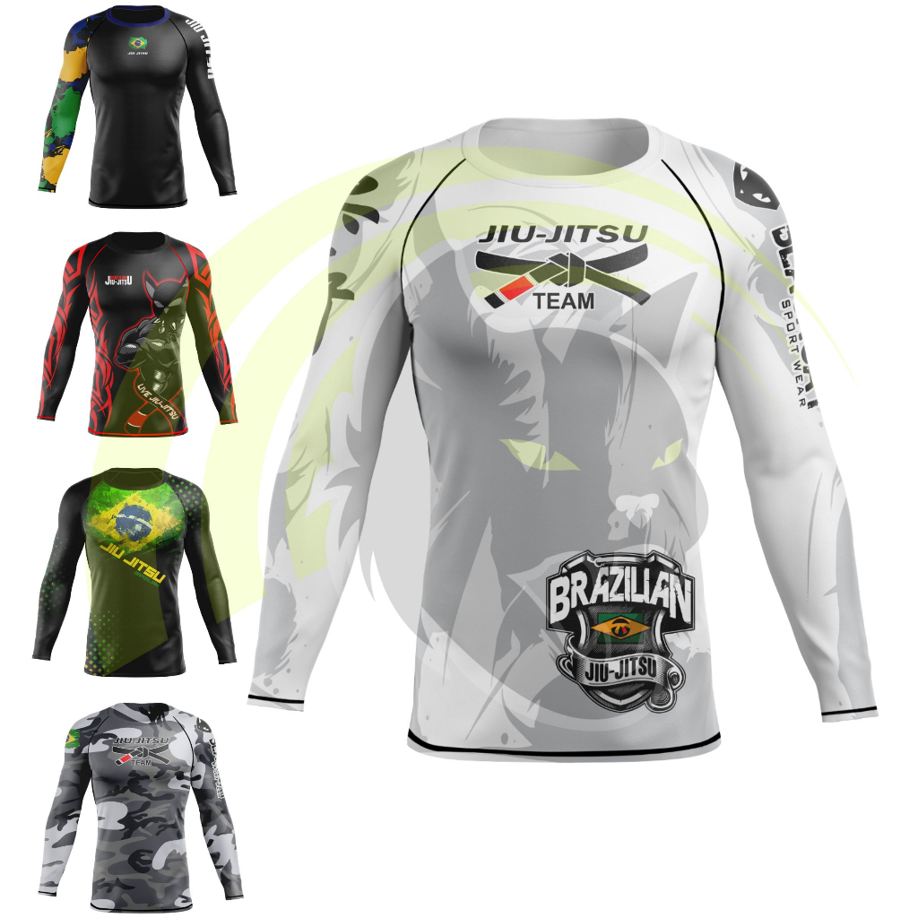 Camisa Rash Guard Jiu-Jitsu Segunda Pele Treino Proteção Térmica ...