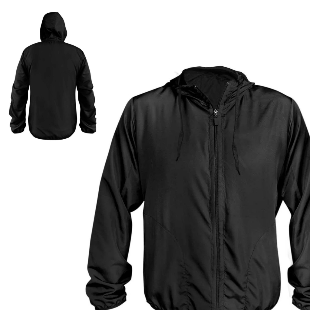 Jaleco Corta Vento Masculino Liso Forro Capuz Barato Bl01 | Shopee Brasil