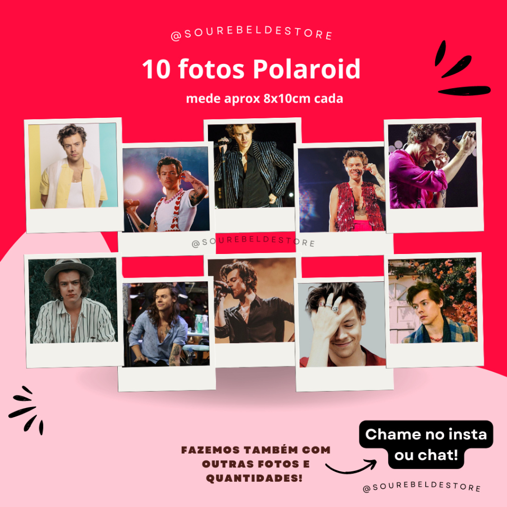 Kit 10 fotos polaroids Harry Styles One Direction | Shopee Brasil