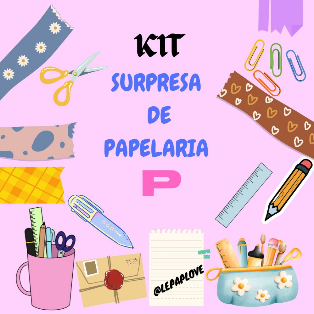Kit Surpresa de Papelaria Kawaii - Material Escolar Presentes Home ...