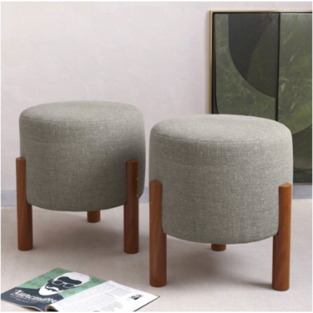 Kit Puff,puf Sala Thor luxo Cinza | Shopee Brasil