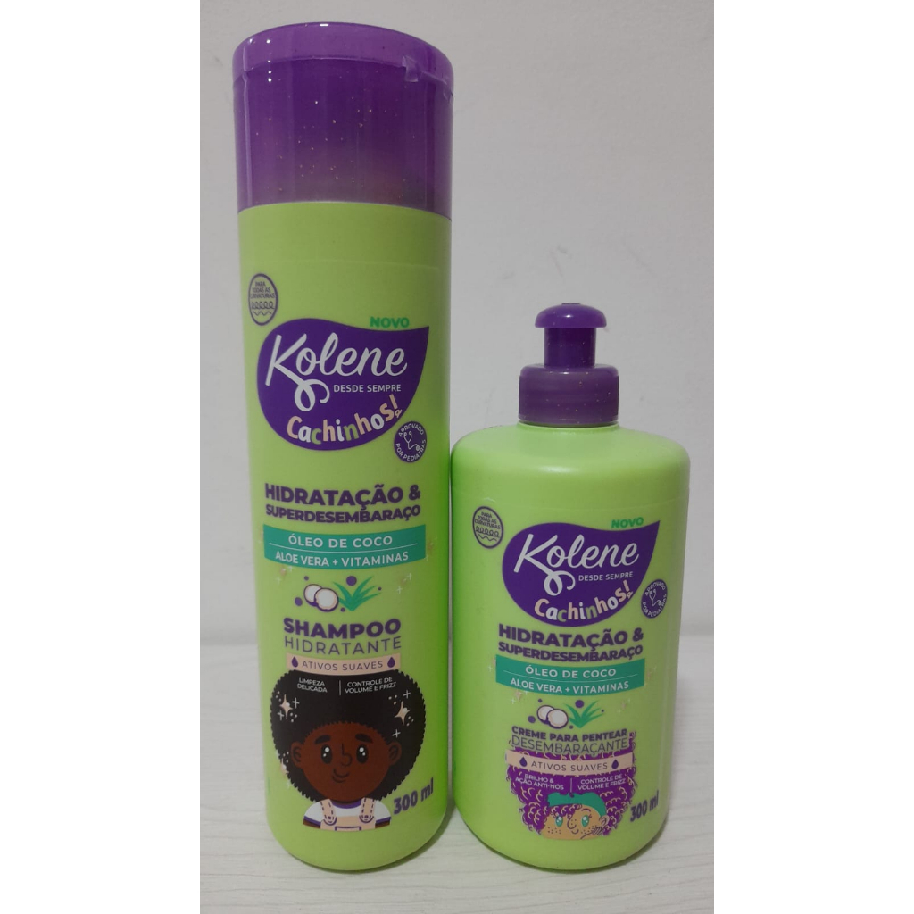 Kit kolene cachinhos shampoo+ creme para pentear kids | Shopee Brasil