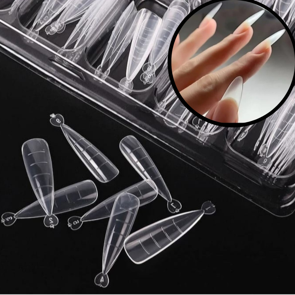 Unha Molde F1 Mandorla Almond Stiletto Bailarina Unha de Gel Polygel ...